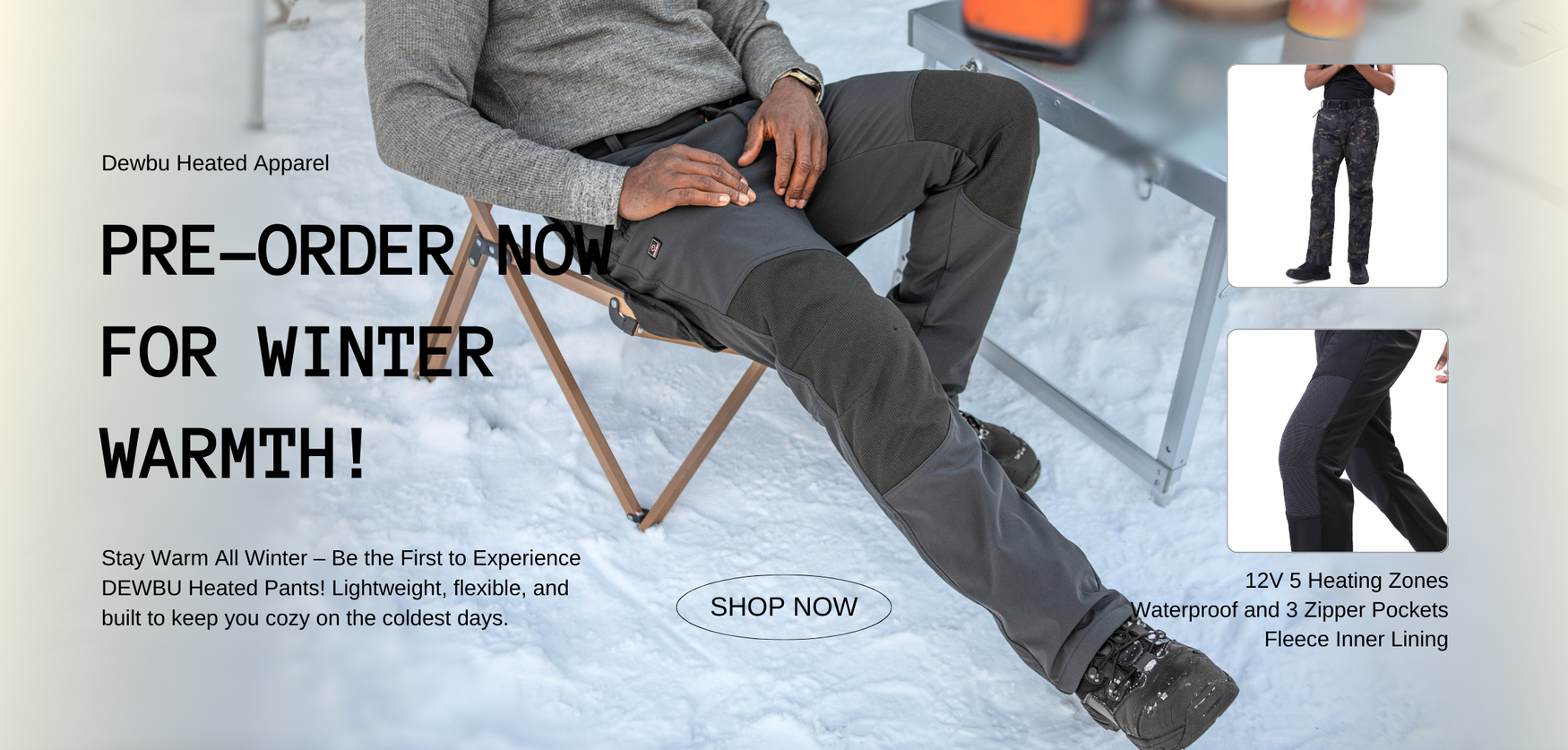 DEWBU Heated Jacket, Vest and Pants for Men Women